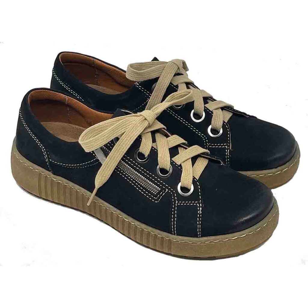 Kiki 2 low cut fashion style casual shoe in black genuine nubuck ...
